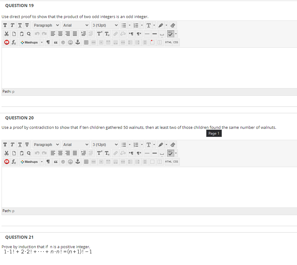 Solved QUESTION 19 V - - Use direct proof to show that the | Chegg.com