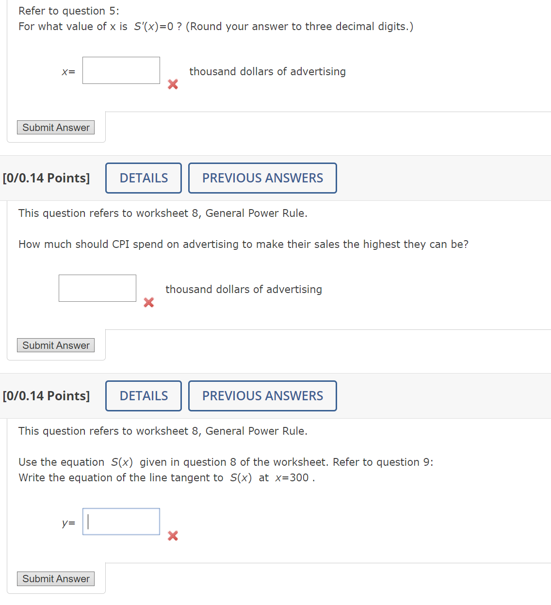 Solved Derivative questions about a data set The amount of | Chegg.com