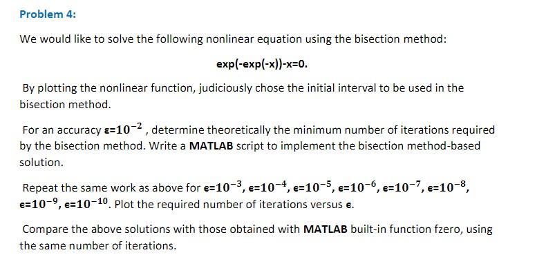 Solved Problem 4: We would like to solve the following | Chegg.com