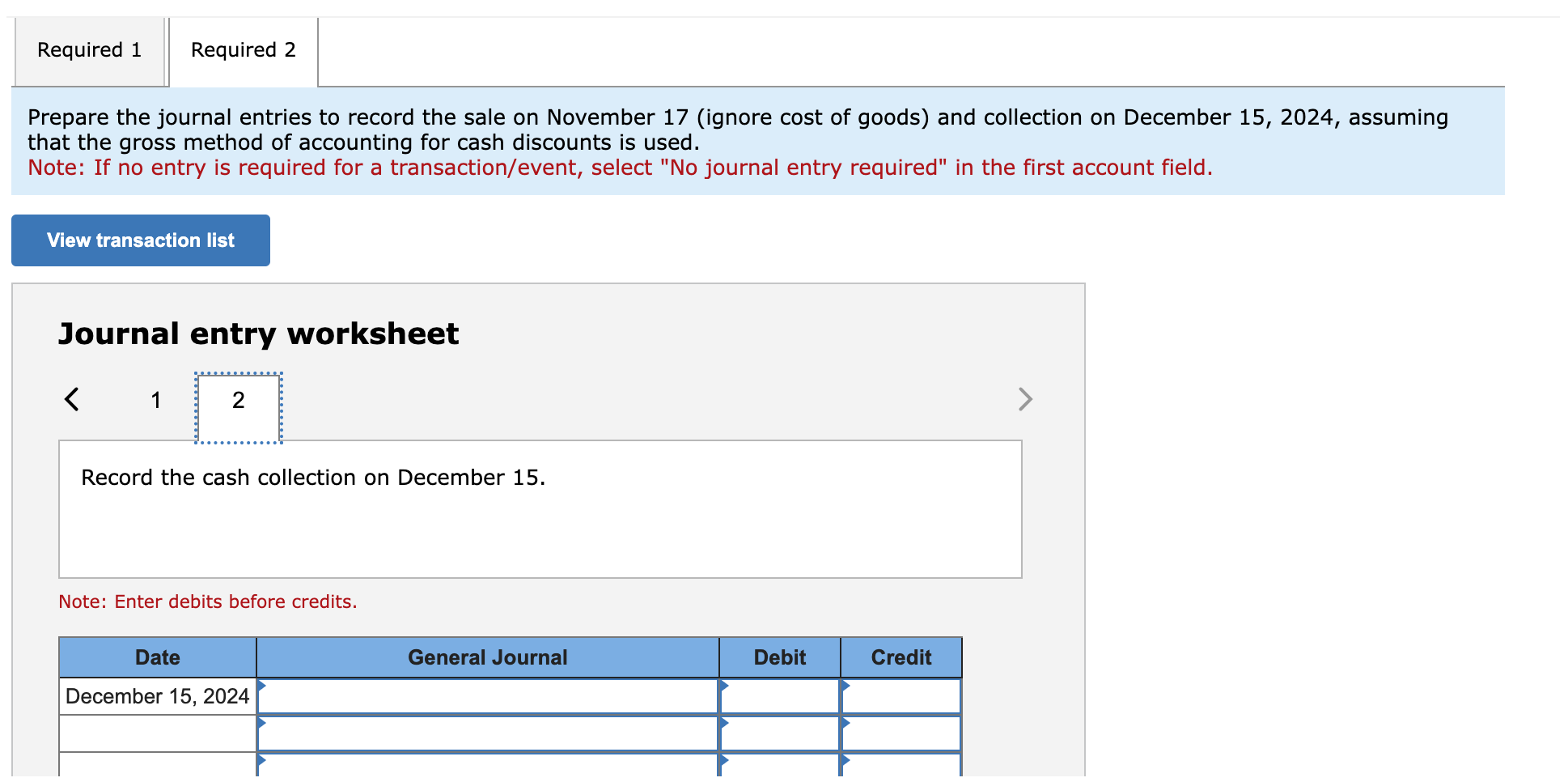 Solved Required information Exercise 7-5 (Algo) Trade and | Chegg.com