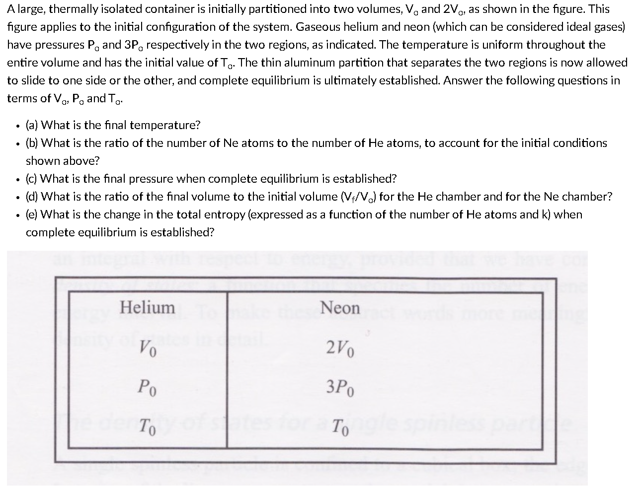 Solved A large, thermally isolated container is initially | Chegg.com