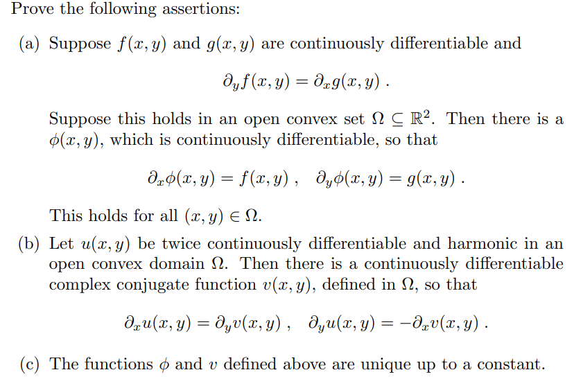 Solved Prove the following assertions: (a) Suppose f(x,y) | Chegg.com