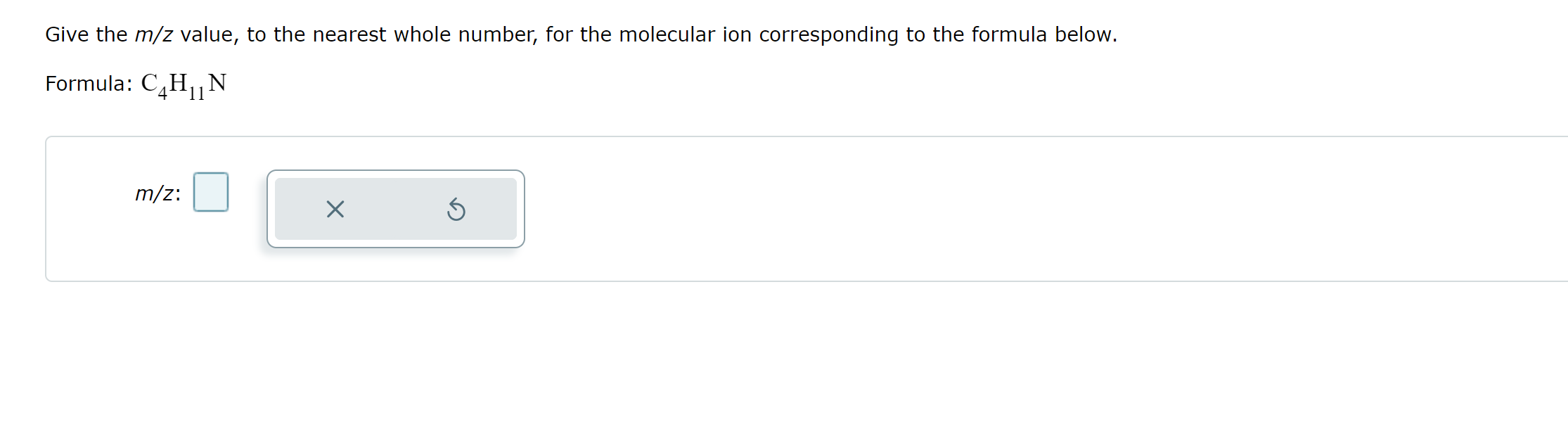 Solved Give the m/z value, to the nearest whole number, for | Chegg.com