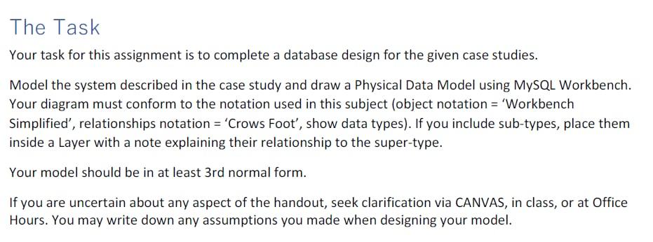 Solved The Task Your task for this assignment is to complete | Chegg.com