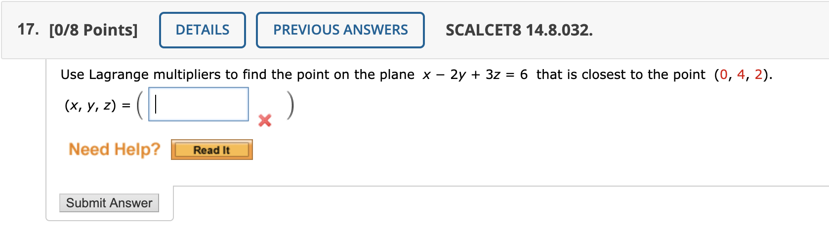 Solved 12. [-17.5 Points] DETAILS SCALCET8 14.7.041.MI. Find | Chegg.com