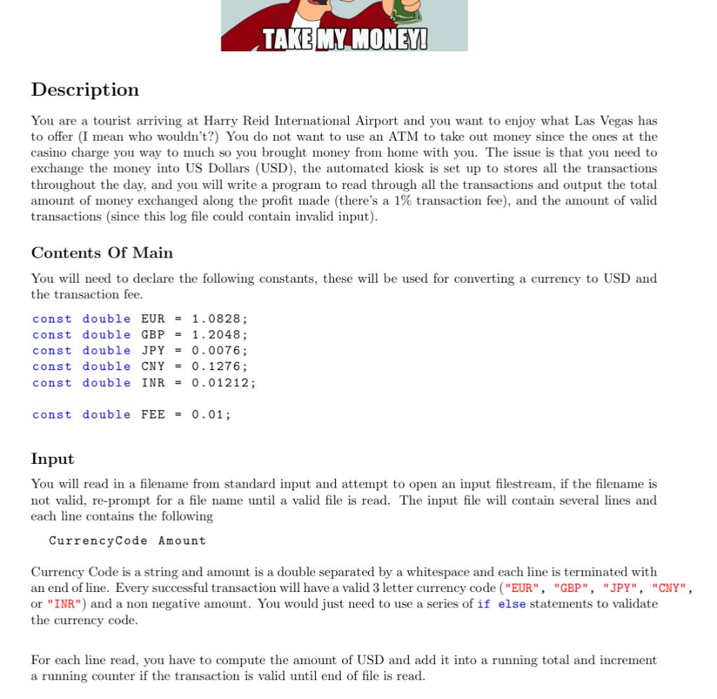 Solved Output For each line read, if the transaction for any | Chegg.com