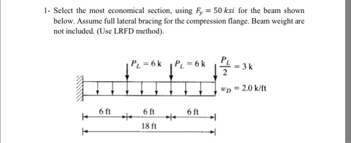 Solved Select the most economical section. using F_ y = 50 | Chegg.com