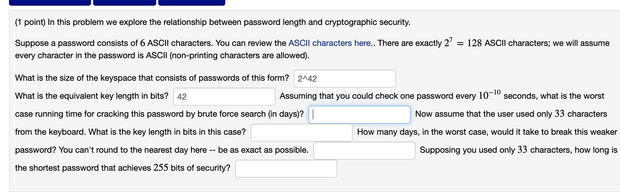 Solved (1 point) Compute the following modular inverses. | Chegg.com