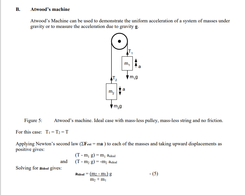 B. Atwood's machine Atwood's Machine can be used to | Chegg.com