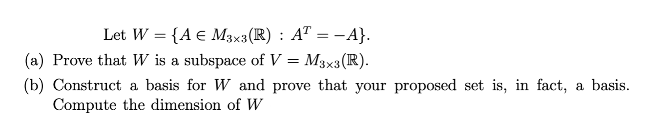 Solved Linear Algebra Problem (neat steps please) Hint for | Chegg.com