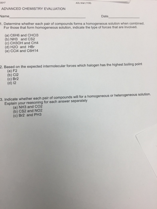 Solved Determine whether each pair of compounds forms a | Chegg.com