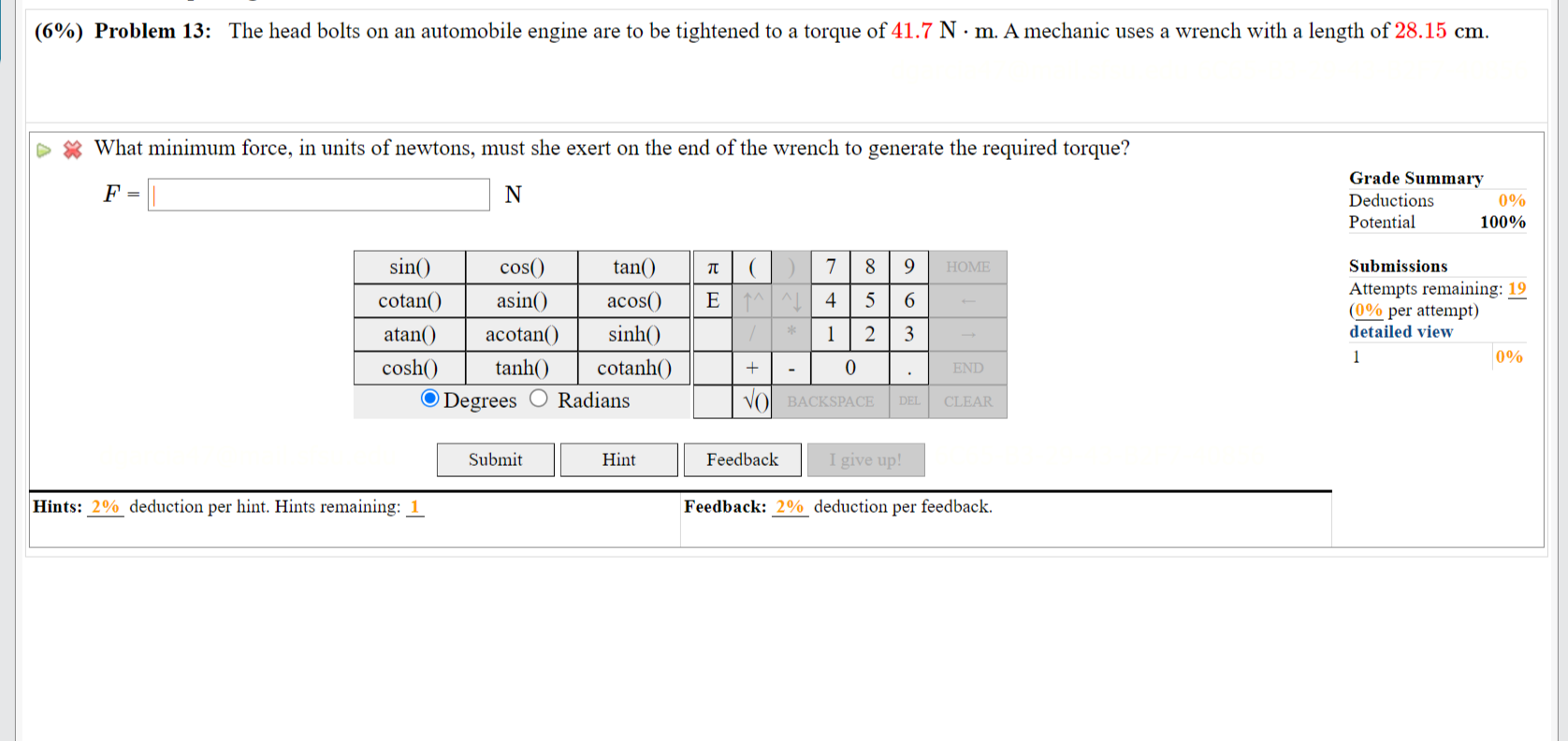 Solved \begin{tabular}{lll} \hline Hints: & deduction per | Chegg.com