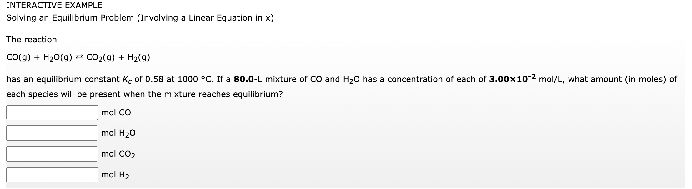 Solved INTERACTIVE EXAMPLE Solving an Equilibrium Problem | Chegg.com