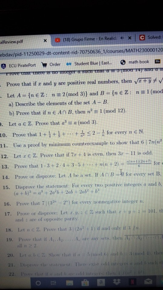 Solved can you answer number 10 for me but in a simpler form | Chegg.com