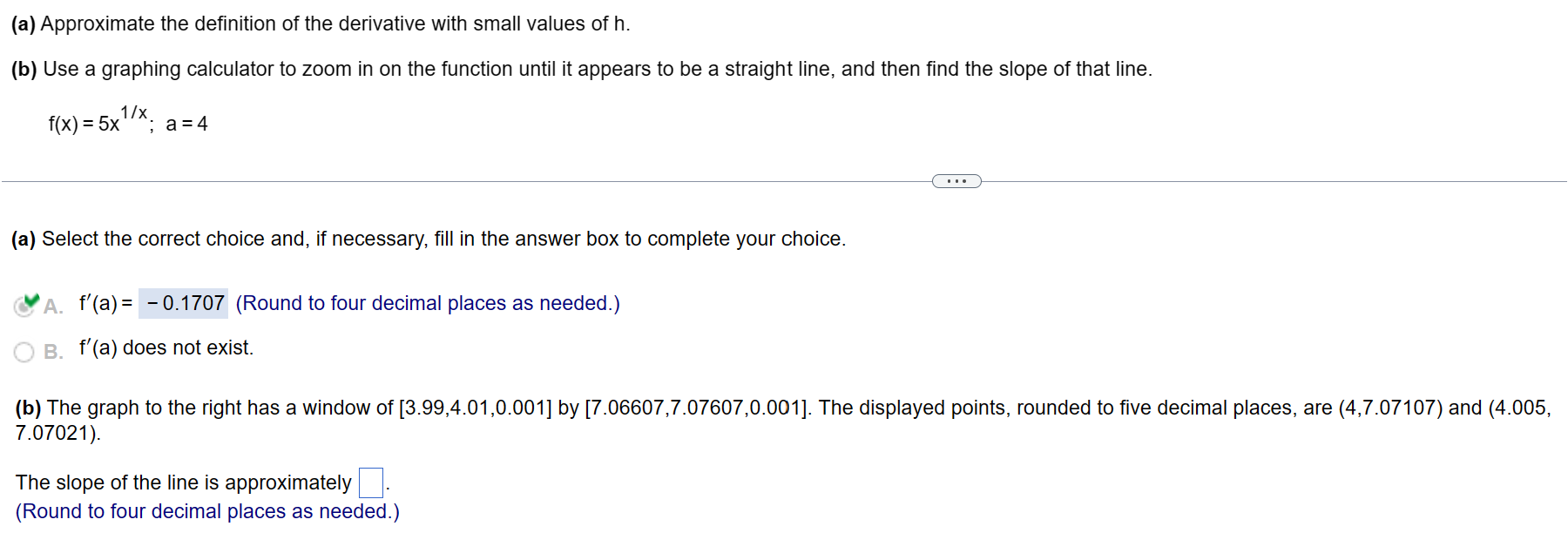 Solved (a) ﻿Approximate the definition of the derivative | Chegg.com