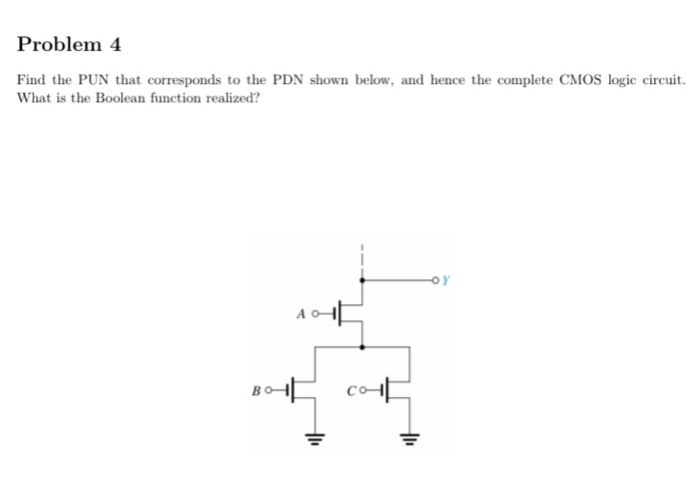 Solved Problem 4 Find the PUN that corresponds to the PDN | Chegg.com