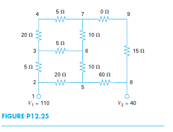 Solved Solve the circuit in Fig. P12.25 for the currents in | Chegg.com
