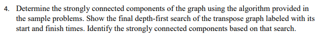 Solved Consider the following directed graph for each of the | Chegg.com