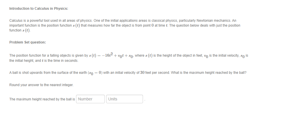 Solved Introduction to Calculus in Physics: Calculus is a | Chegg.com