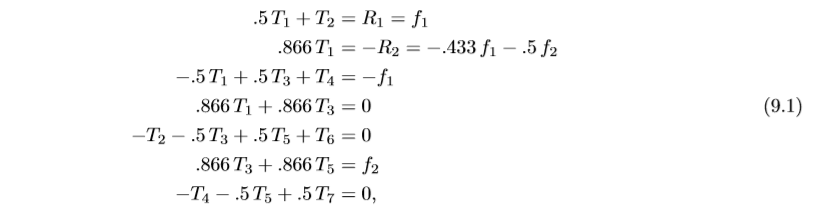 9.1 Set f1 = 1000N and f2 = 5000N in the equations | Chegg.com