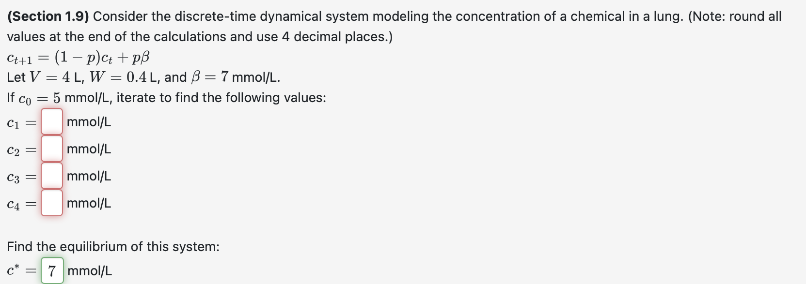 Solved (Section 1.9) Consider the discrete-time dynamical | Chegg.com
