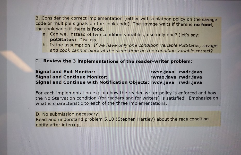 Solved A. Describe a story with concurrent threads that are | Chegg.com