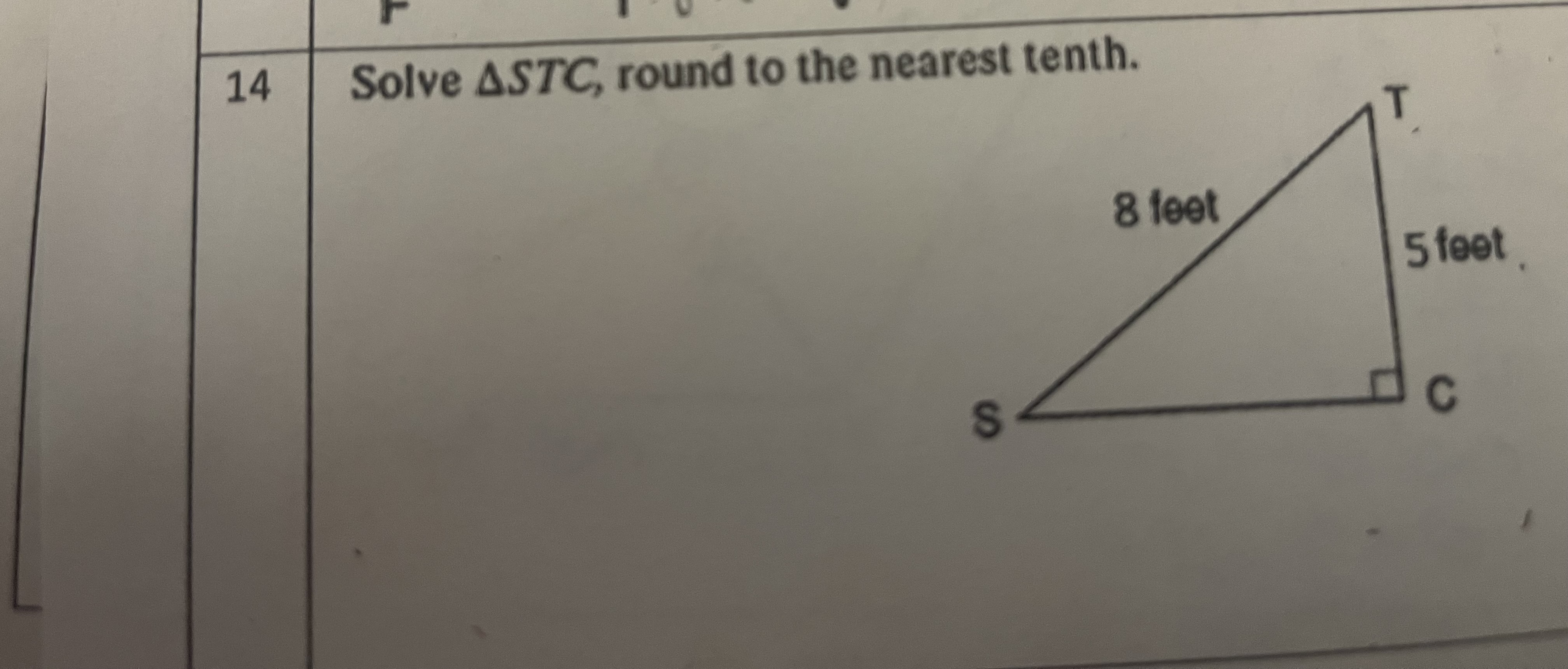 Solved Solve STC, round to the nearest tenth. | Chegg.com