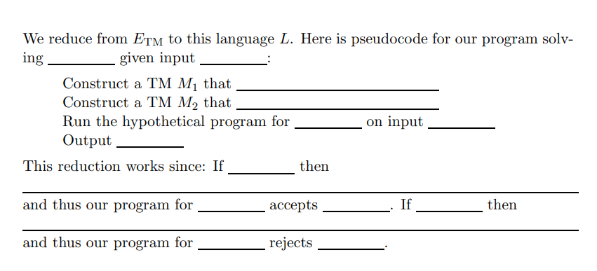 Solved Prove that the following language is undecidable by | Chegg.com