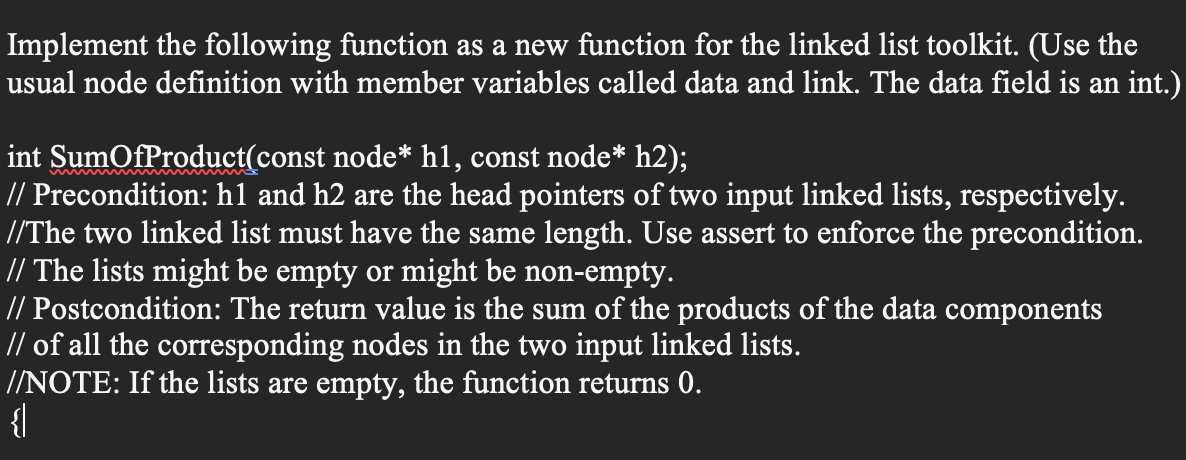 Solved Implement the following function as a new function | Chegg.com