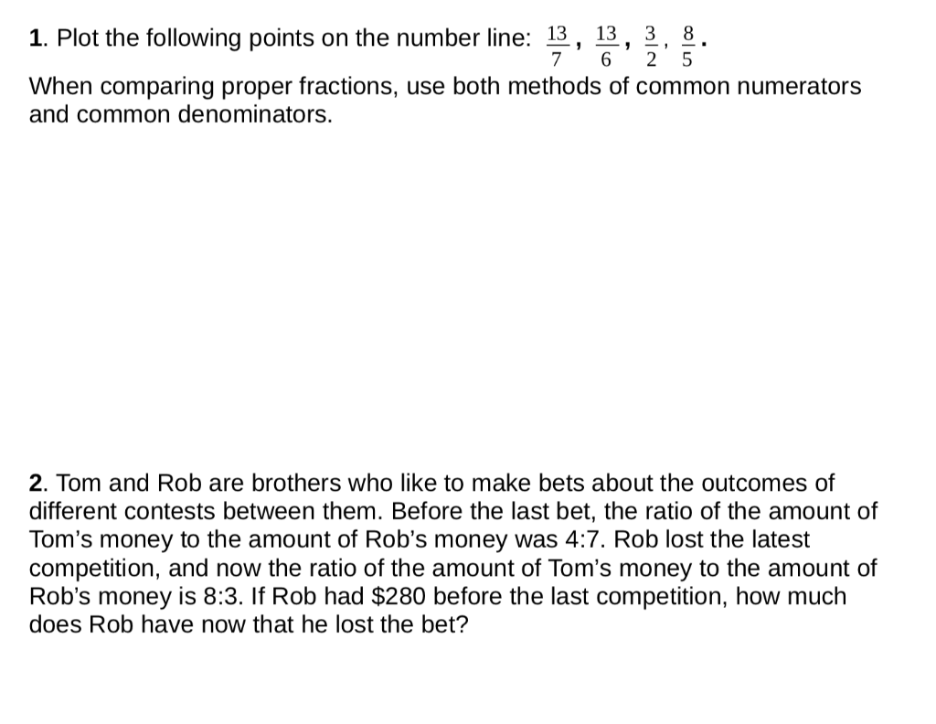 Solved 76 1. Plot the following points on the number line: | Chegg.com