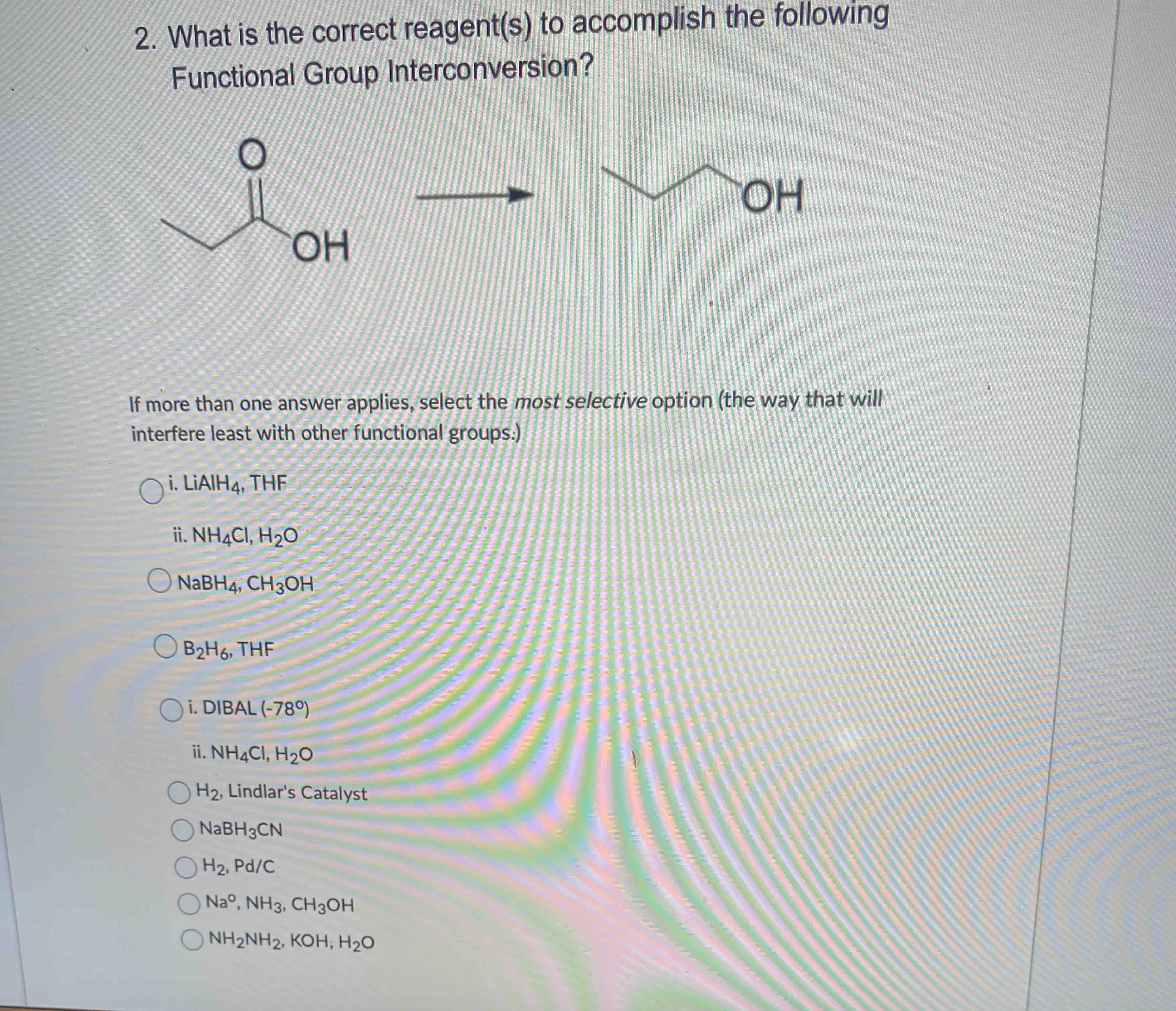 Solved What is the correct reagent(s) ﻿to accomplish the | Chegg.com