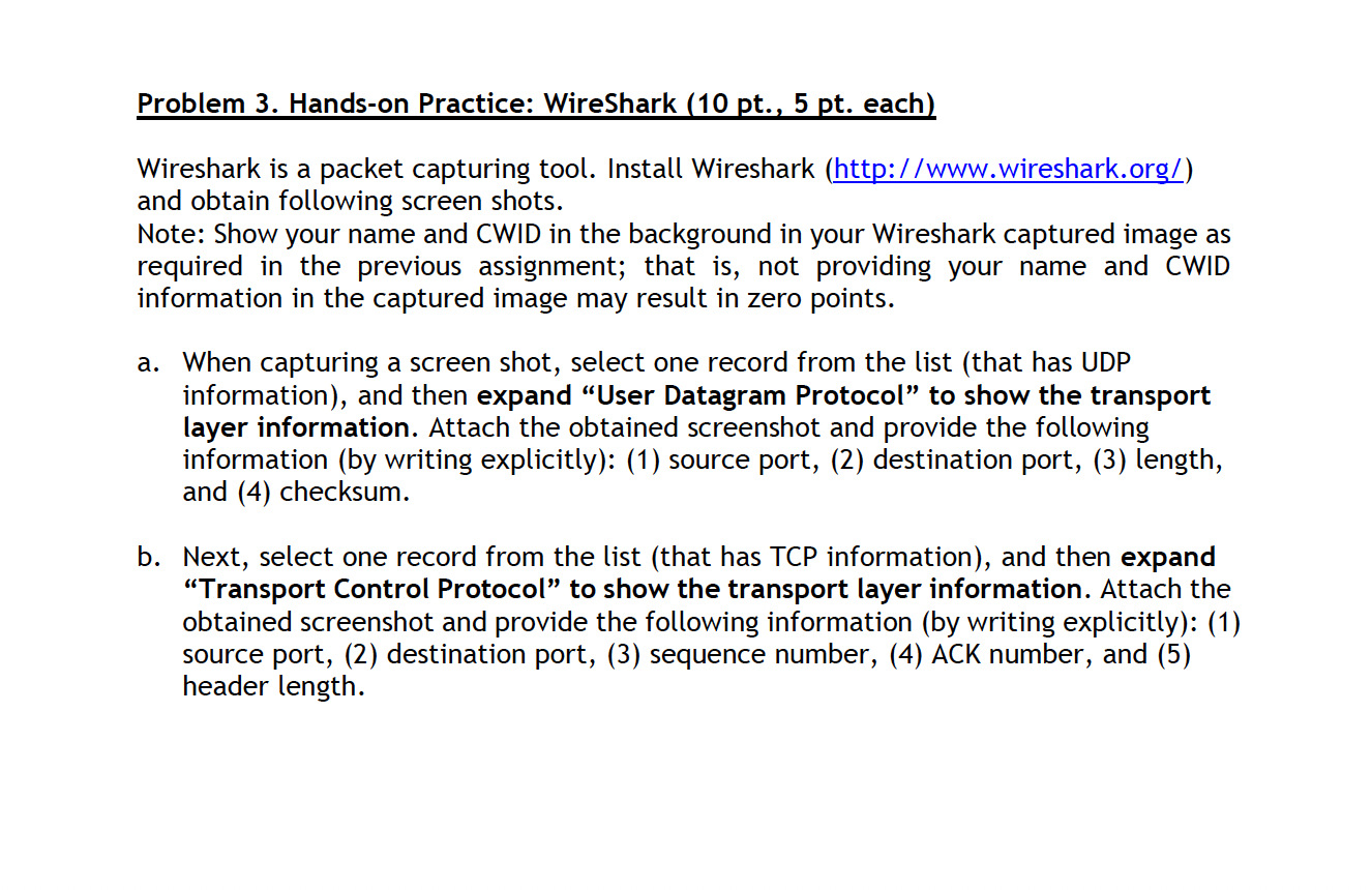 Problem 3 Hands On Practice Wireshark 10 Pt 5 Chegg