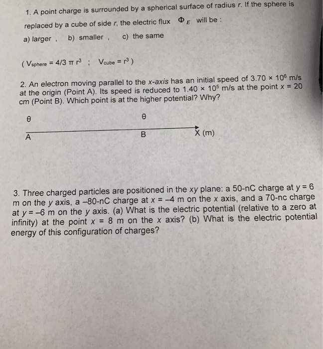 Solved 1. A point charge is surrounded by a spherical | Chegg.com