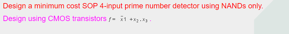 Solved Design A Minimum Cost Sop 4 Input Prime Number
