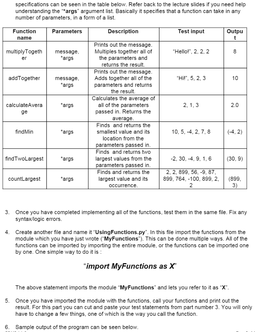 Solved 1. Modules and Variable Argument List A module is a | Chegg.com