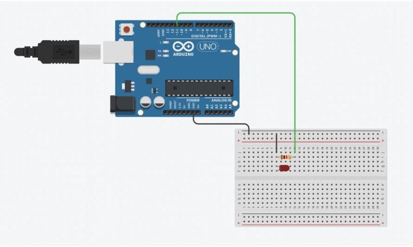 Solved A Student has the following code and circuit. The LED | Chegg.com