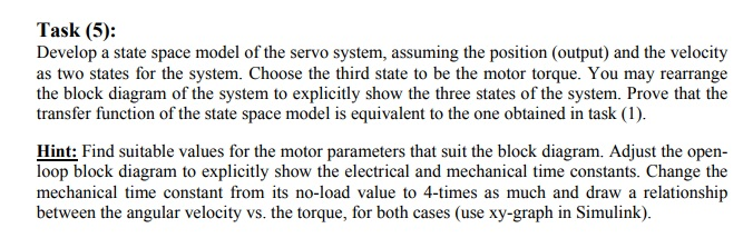 Solved Problem: Design a closed-loop controller for a servo | Chegg.com