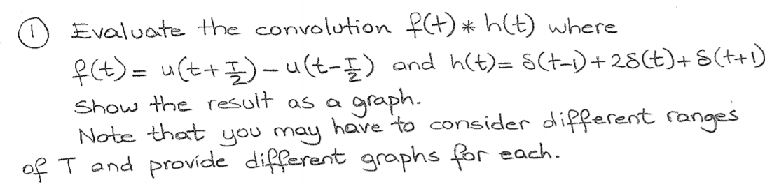 Solved © Evaluate The Convolution F T H T Where F T