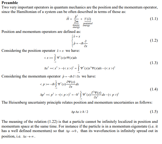 Solved Preamble Two very important operators in quantum | Chegg.com