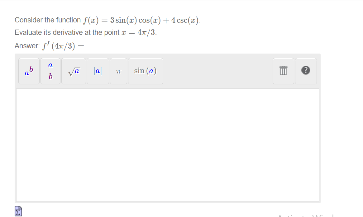 Solved FORMATTING: Give an exact value as your answer, not a | Chegg.com