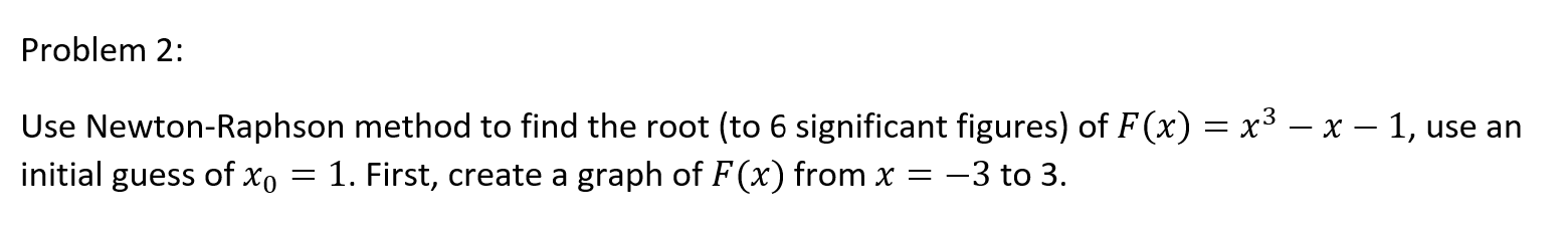 Solved Use Newton-Raphson method to find the root (to 6 | Chegg.com