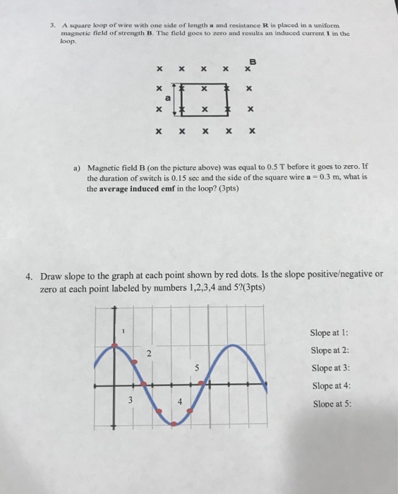 Solved 3 A Square Loop Of Wire With One Side Of Length A