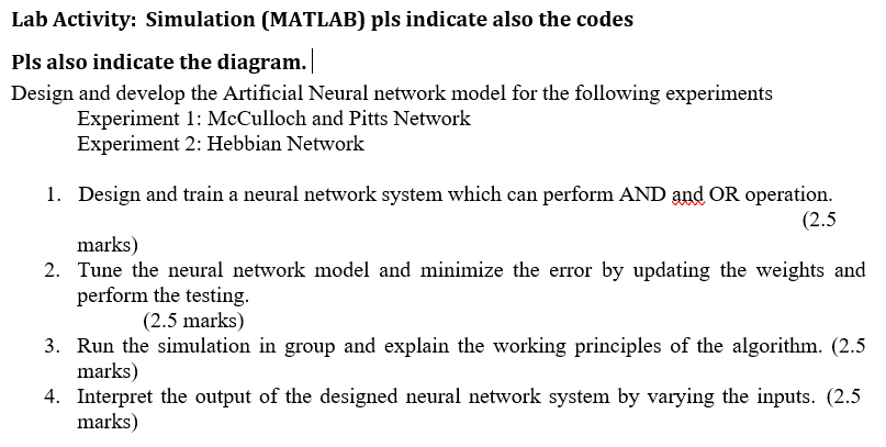 Lab Activity: Simulation (MATLAB) pls indicate also | Chegg.com