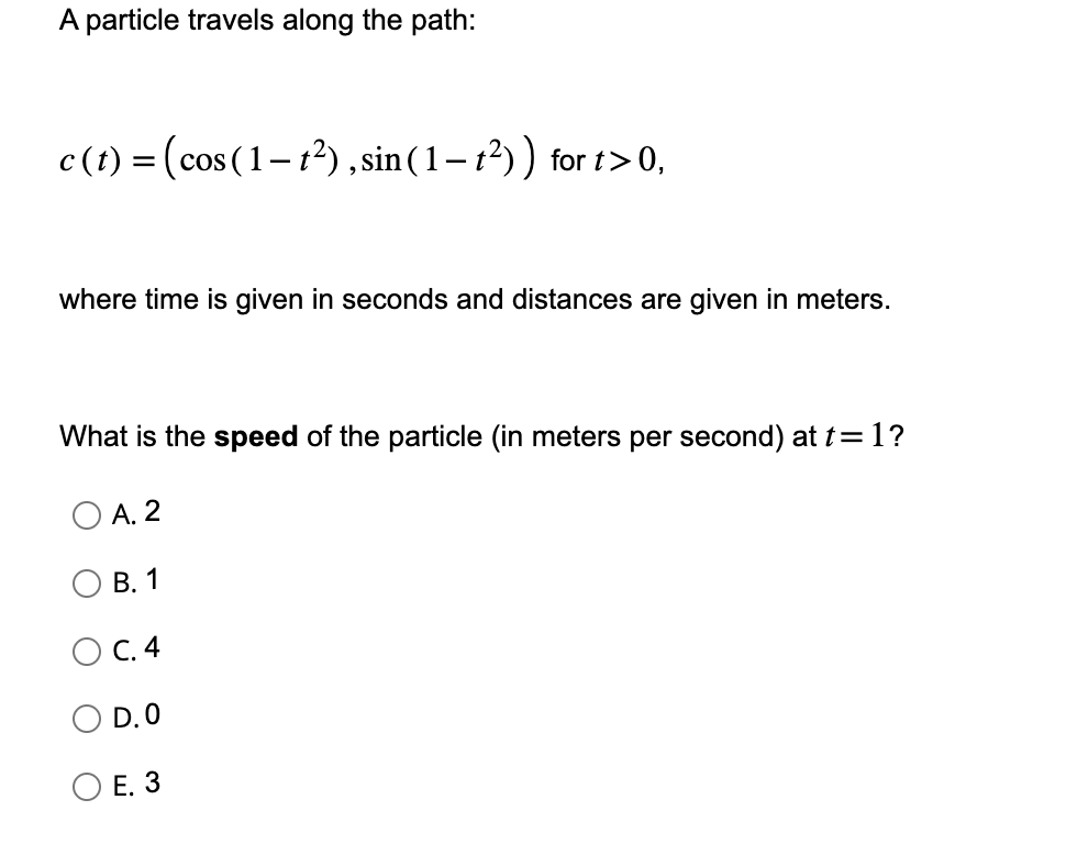 Solved A particle travels along the path: | Chegg.com