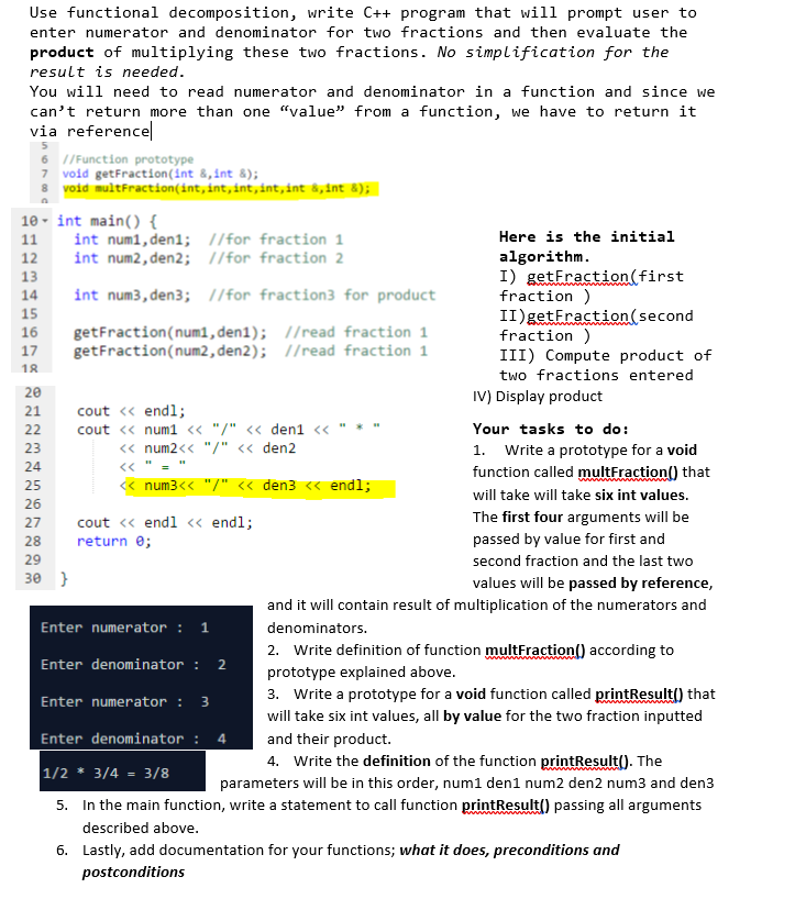 Solved Use Functional Decomposition Write C Program That