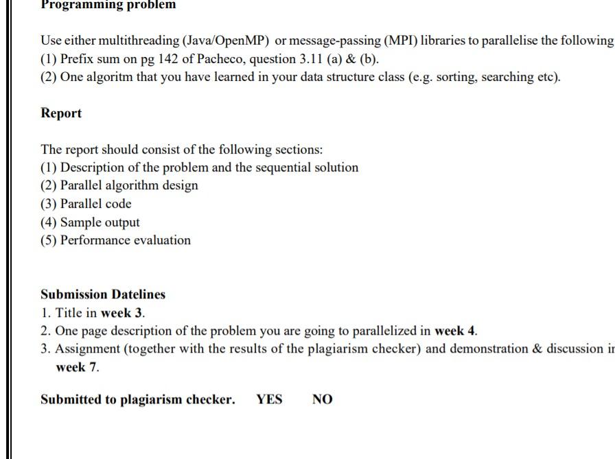 Solved 3.11. Finding prefix sums is a generalization of | Chegg.com