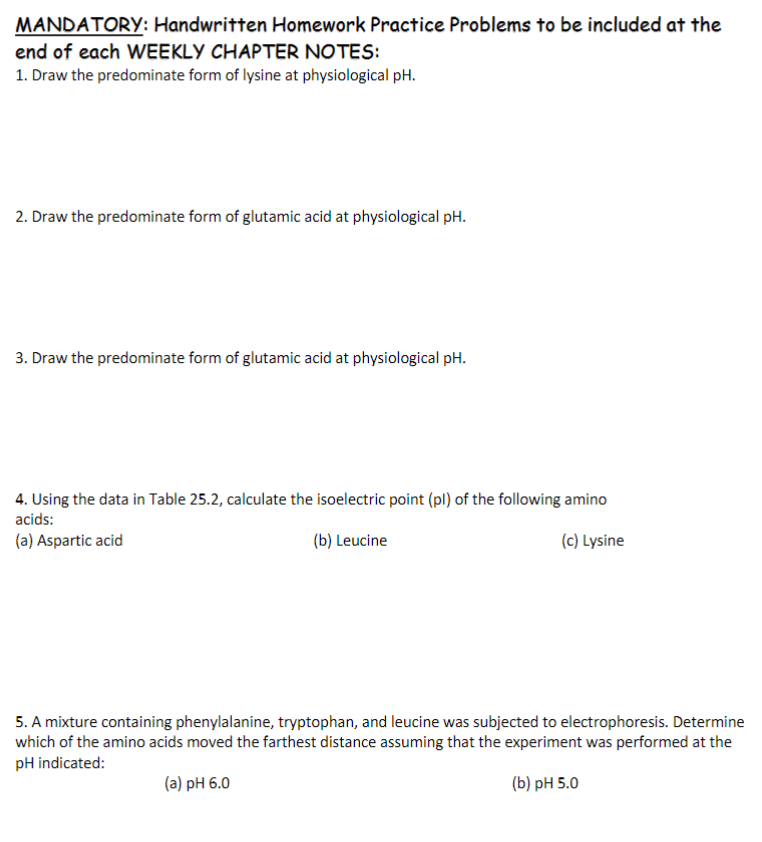 Solved MANDATORY: Handwritten Homework Practice Problems to | Chegg.com
