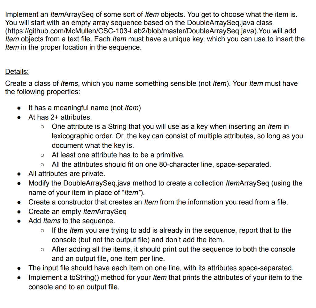 Solved items = fruits attributes: -String FruitName(the | Chegg.com