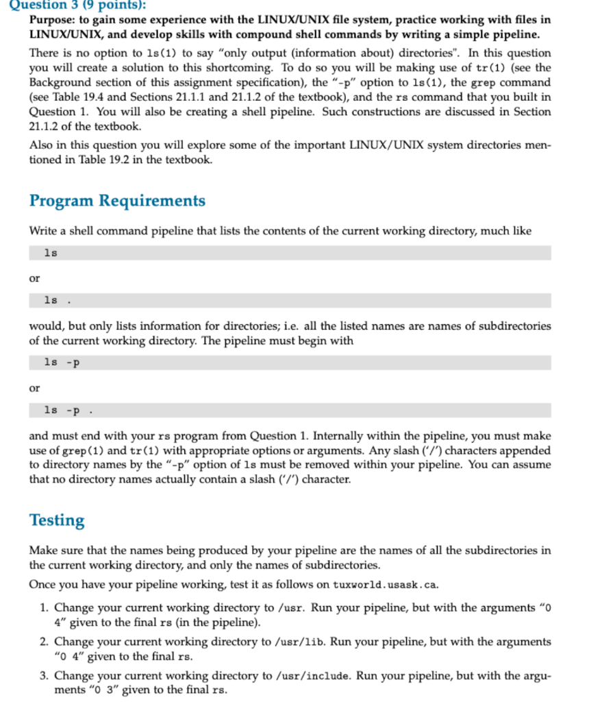 Solved Question 3 (9 points): Purpose: to gain some | Chegg.com