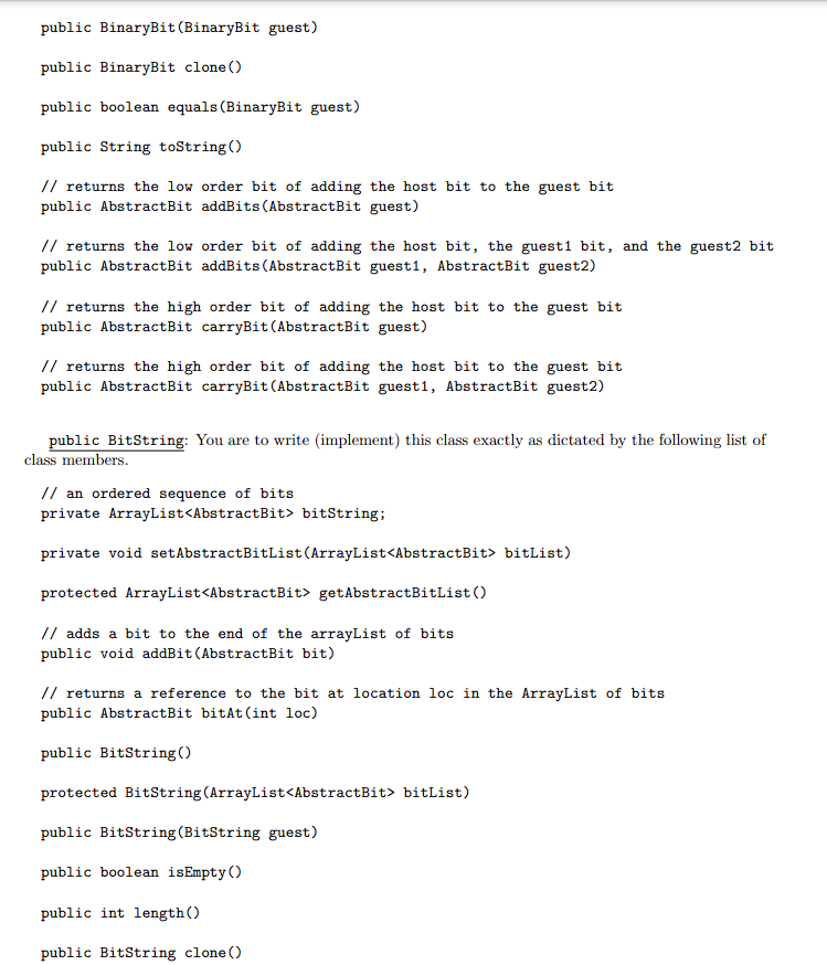 Solved Program Specification: Being able to program with | Chegg.com